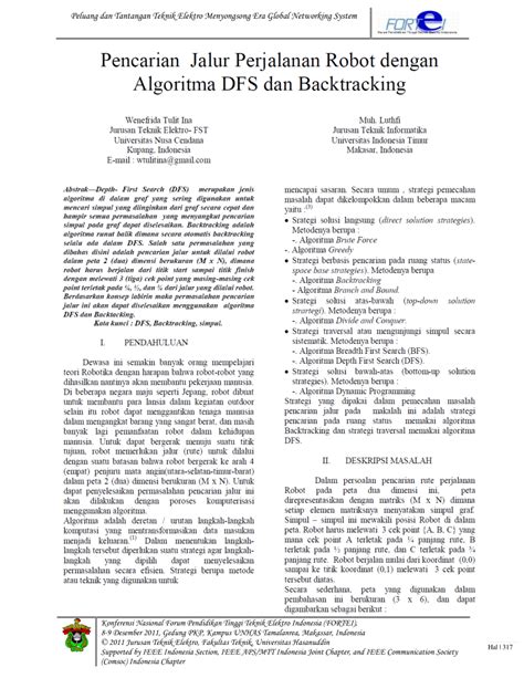 Pdf Pencarian Jalur Perjalanan Robot Dengan Algoritma Dfs Dan Backtracking