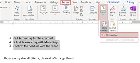 How To Block Collaborators From Editing Parts Of A Word Document