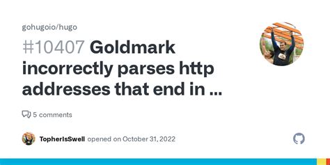 Goldmark Incorrectly Parses Addresses That End In A Quote · Issue 10407 · Gohugoiohugo