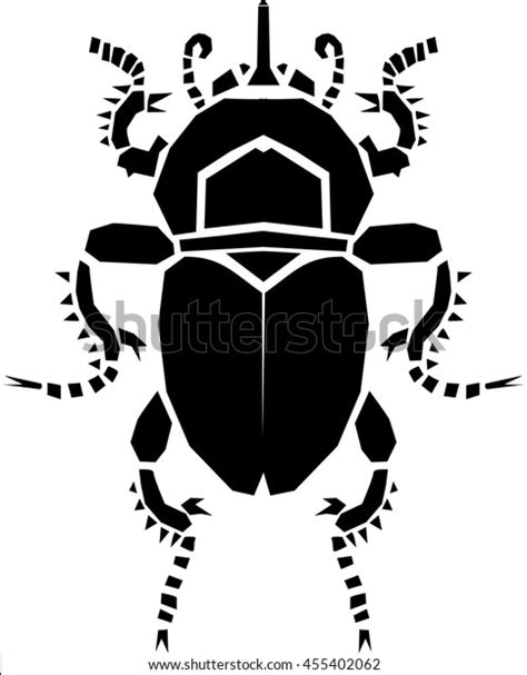 Dung Beetle Vector Illustration Stock Vector Royalty Free 455402062