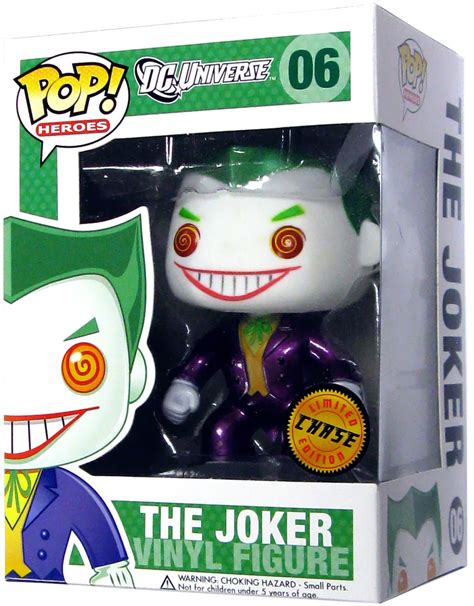 Funko Dc Universe Pop Heroes The Joker Vinyl Figure 06 Metallic Chase