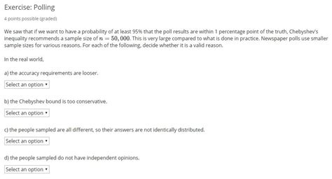 Solved Exercise Polling 4 Points Possible Graded We Saw