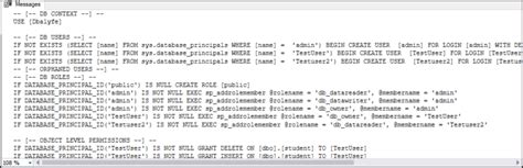 T Sql Query To Script Out Database User Permission In Sql Server Dbalyfe