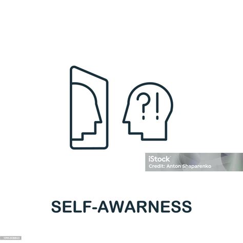 생활 기술 컬렉션의 자기 인식 아이콘 템플릿 웹 디자인 및 인포 그래픽을위한 간단한 라인 자기 인식 아이콘 개성 개념에 대한 스톡 벡터 아트 및 기타 이미지 Istock
