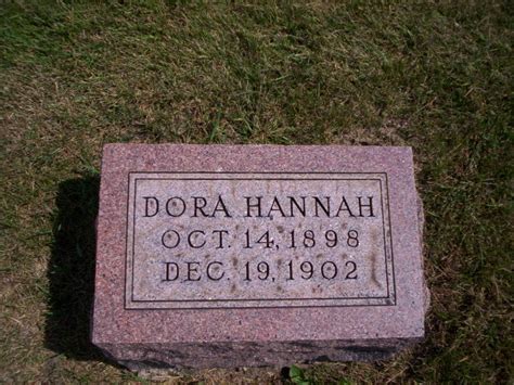 Dora Hannah Bash 1898 1902 Mémorial Find A Grave