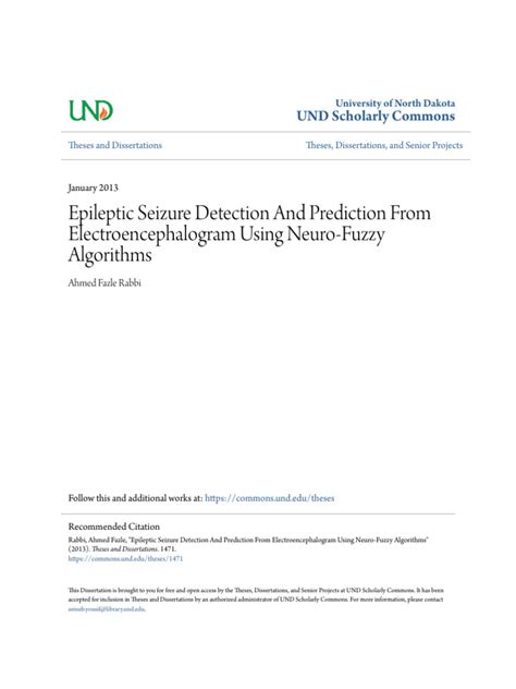 Epileptic Seizure Detection And Prediction From Electroencephalog Pdf