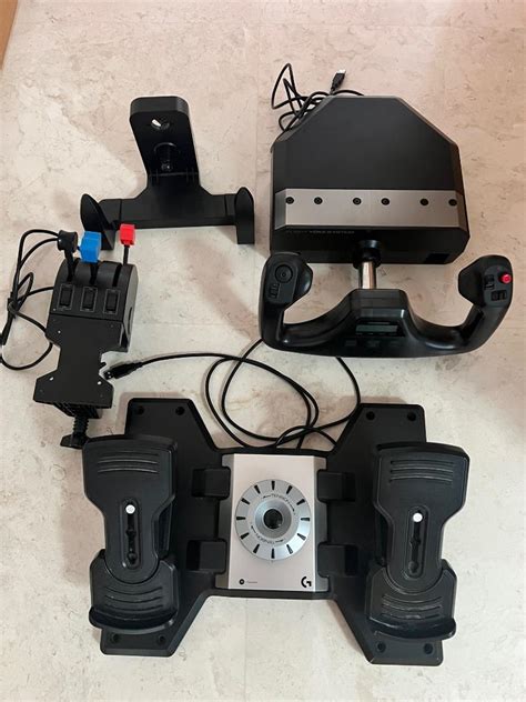 Logitech Yoke Throttle And Rudders For Pc Video Gaming Gaming