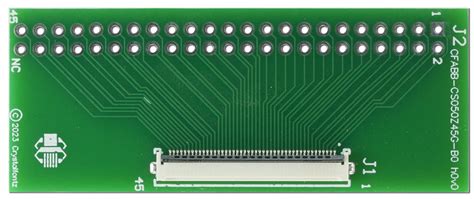 45 Position Zif Breakout Board From Crystalfontz