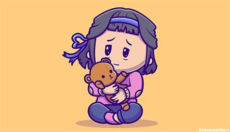 تصویر دختر ناراحت و غمگین