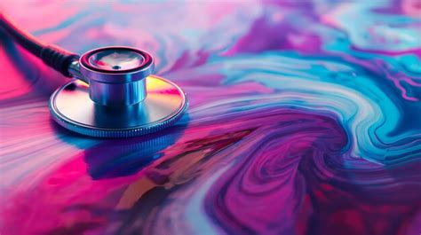 Colorful Medical Concept With Stethoscope On Vibrant Abstract
