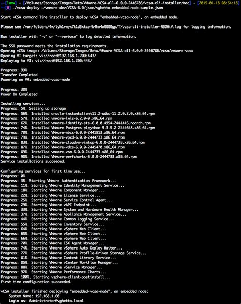 Ultimate Automation Guide To Deploying Vcsa 60 Part 1 Embedded Node