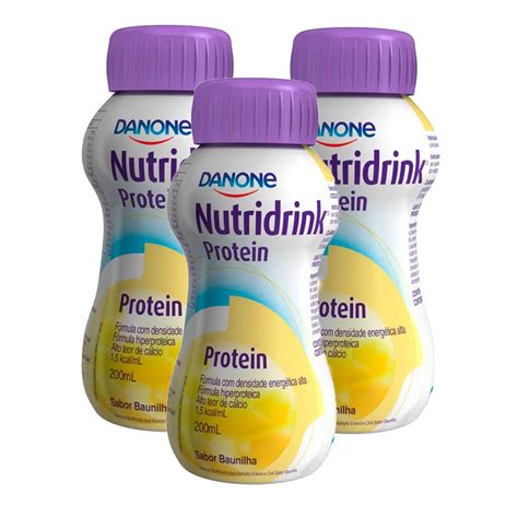 Nutridrink Protein Baunilha 200ml Kit Com Três Unidades Drogaria Araujo