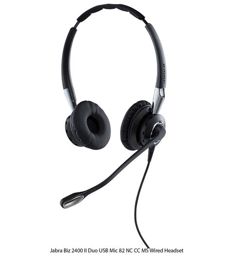 Jabra Biz Ii Duo Usb Mic Nc Cc Ms Wired Headset Black At Piece In Noida