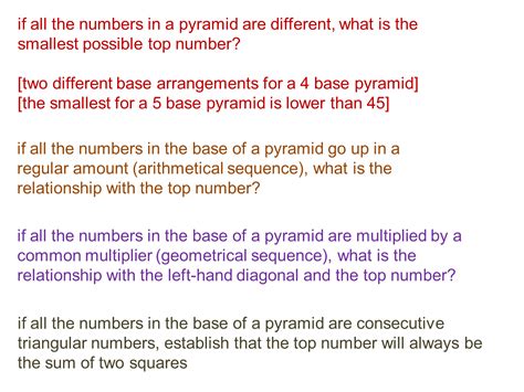 Median Don Steward Mathematics Teaching Number Pyramids