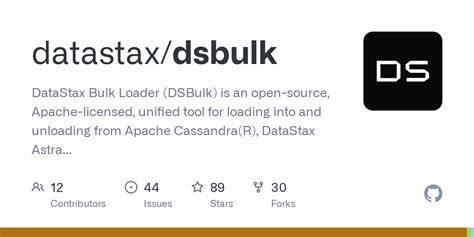 Github Datastaxdsbulk Datastax Bulk Loader Dsbulk Is An Open