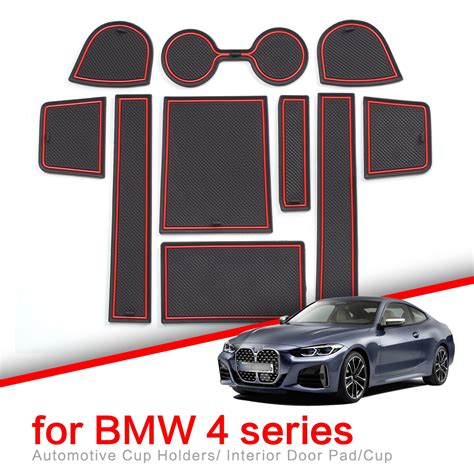 Zunduo Bmw 4 시리즈 2021 쿠페 용 미끄럼 방지 게이트 슬롯 컵 매트 내부 고무 코스터 미끄럼 방지 도어 그루브 패드 매트 액세서리 Aliexpress