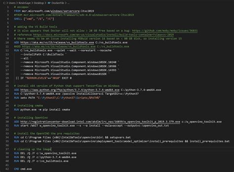 Installing Intels Openvino Toolkit In A Windows Container Kevin Saye