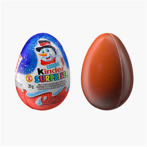 Kinder Surprise Chocolate Eggs Collection 3d Turbosquid 1821441