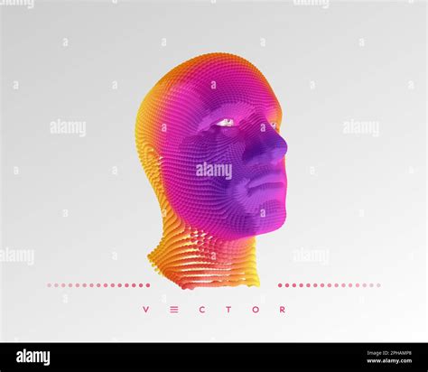 Artificial Intelligence Concept Face Recognition Abstract Digital