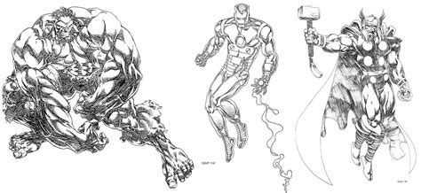Hulk Iron Man Thor By Bart Sears