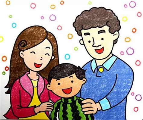 父母卡通画 父母简笔画 伤感说说吧