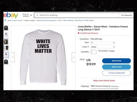 Kanye West White Lives Matter Shirt Fakes Being Sold On Ebay
