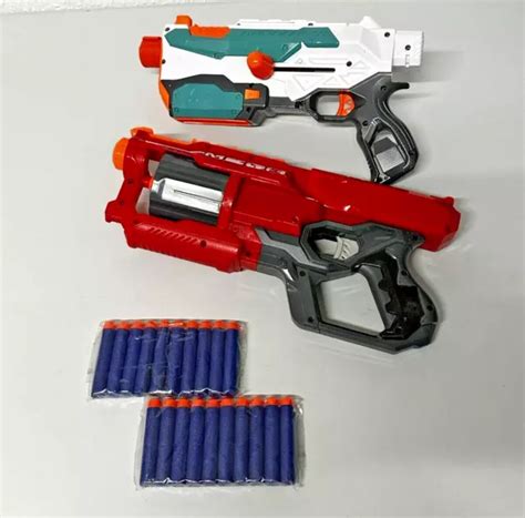 Nerf Mega N Strike Elite Cycloneshock Gun And Nerf Module Tri Strike Gun Only £1200 Picclick Uk
