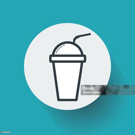 종이 유리 밀크 쉐이크 음료 칵테일 아이콘입니다 디저트입니다 벡터 일러스트 레이 션 10 0명에 대한 스톡 벡터 아트 및 기타 이미지 Istock
