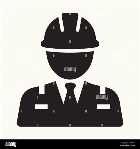 Engineer Icon Design Black And White Stock Vector Image And Art Alamy