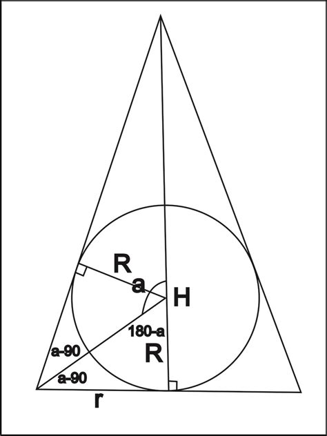 шар радиуса R вписан в конус из центра шара образующая конуса видно под углом альфа Найти объём