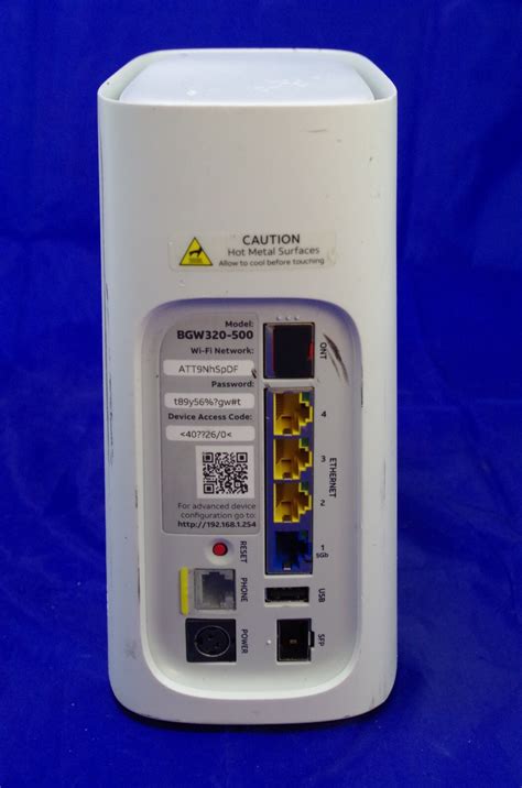 Atandt Broadband Gateway Bgw320 505 Wifi Modem Router No Power Cord