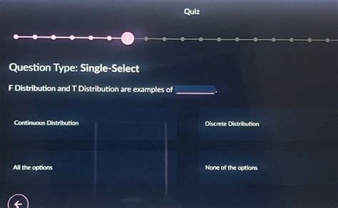 Quiz Question Type Single Select F StudyX