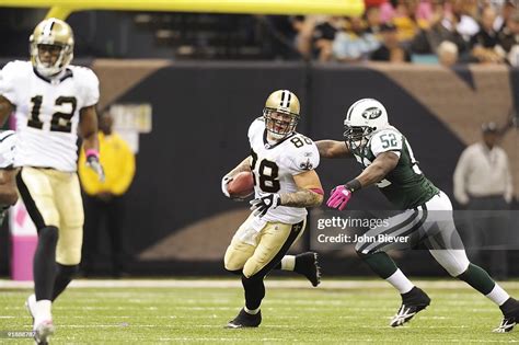 New Orleans Saints Jeremy Shockey In Action Vs New York Jets David