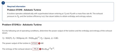 Solved Required Information Problem 07 016 Adiabatic