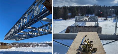 Algonquin Modular Bridge System Cantilever Launches Onto Existing Piers
