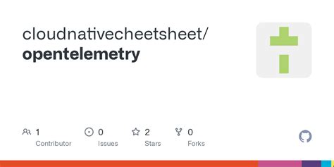 GitHub Cloudnativecheetsheet Opentelemetry