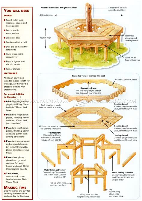 Tree Bench Plans • Woodarchivist