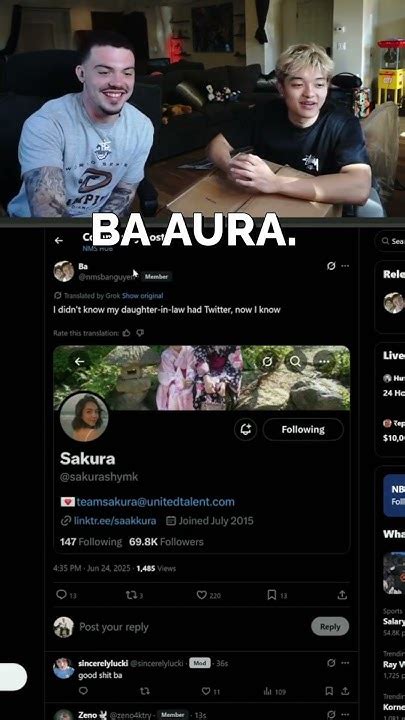 Jasons Dad Ba Found Sakuras Twitter And Followed Her 😂🎬 Youtube