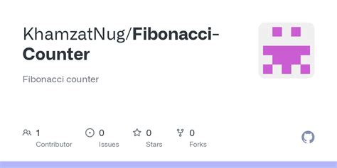 Github Khamzatnugfibonacci Counter Fibonacci Counter