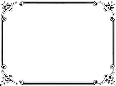 Premium Vector Simple Rectangular Frame With Decorative Edges Vector Art Black Lines White