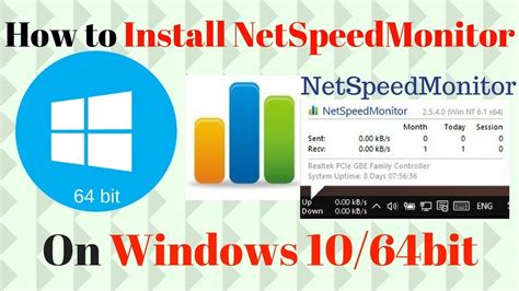 How To Install Net Speed Monitor In Windows 10 32 Bit And 64 Bit Youtube