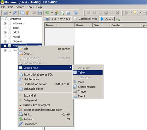 Mysql Berbasis Gui Dengan Menggunakan Heidisql Rivai Namikaze