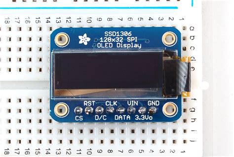 wiring 128x32 spi oled display monochrome oled breakouts adafruit learning system