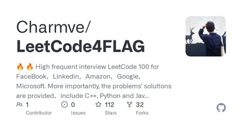 Github Charmveleetcode4flag 🔥 🔥 High Frequent Interview Leetcode