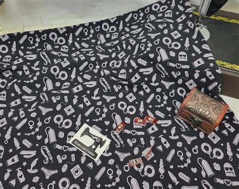 Sexuality Fabric Mature Cute Pink Illustrated Sex Toy Vibrator Love Pleasure By Oh Joy Sex Toy