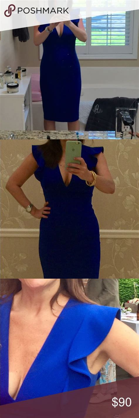 Black Halo Deklyn Sheath Royal Blue Size 10 Black Halo Black Halo