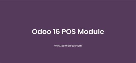 Odoo 16 Pos Module
