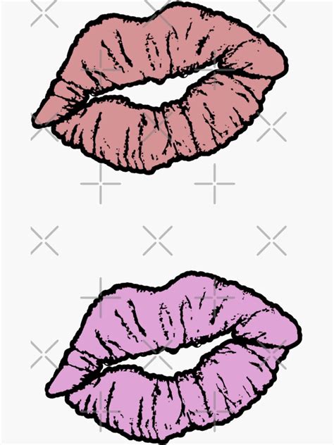 Nude Lips Sticker By Themindoftee Redbubble