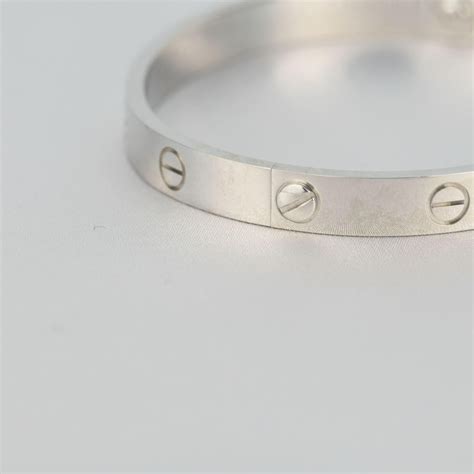 Cartier Love Bracelet In White Gold At 1stdibs 750 19 Cartier Ip 6688