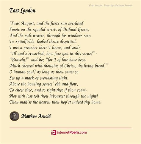 East London Poem Rhyme Scheme